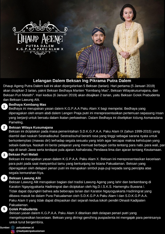 Lima Beksan Tampil Dalam Dhaup Ageng Pakualaman - Star Jogja FM