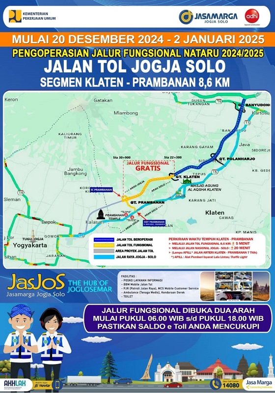 PT Jasamarga Jogja Solo Operasikan Jalur Fungsional Jalan Tol Solo ...